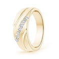 ANGARA Natural Diamond Wedding Ring for Men - Channel-Set 7-Stone Ring ...