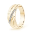 ANGARA Natural Diamond Wedding Ring for Men - Channel-Set 7-Stone Ring ...