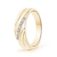 ANGARA Natural Diamond Wedding Ring for Men - Channel-Set 7-Stone Ring ...