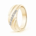 ANGARA Natural Diamond Wedding Ring for Men - Channel-Set 7-Stone Ring ...