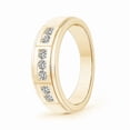 ANGARA Natural Diamond Wedding Ring for Men - Channel-Set Diamond Men's ...