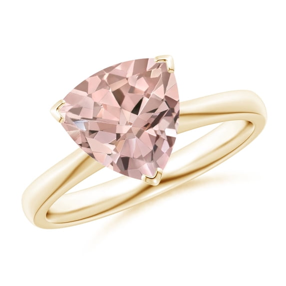ANGARA Natural Trillion 1.9 ct Morganite Solitaire Engagement Ring in ...