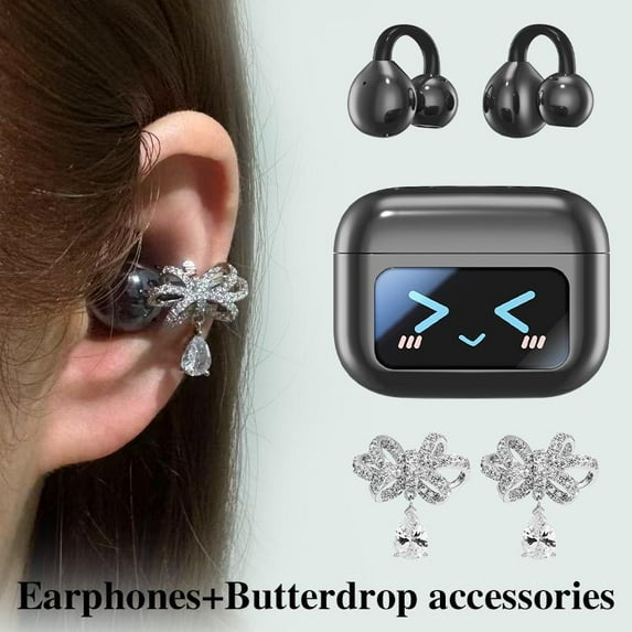 ANGEL FISH 2025 M100 Clip-on Ear Headset, Bluetooth 6.0, Audiovisual ...