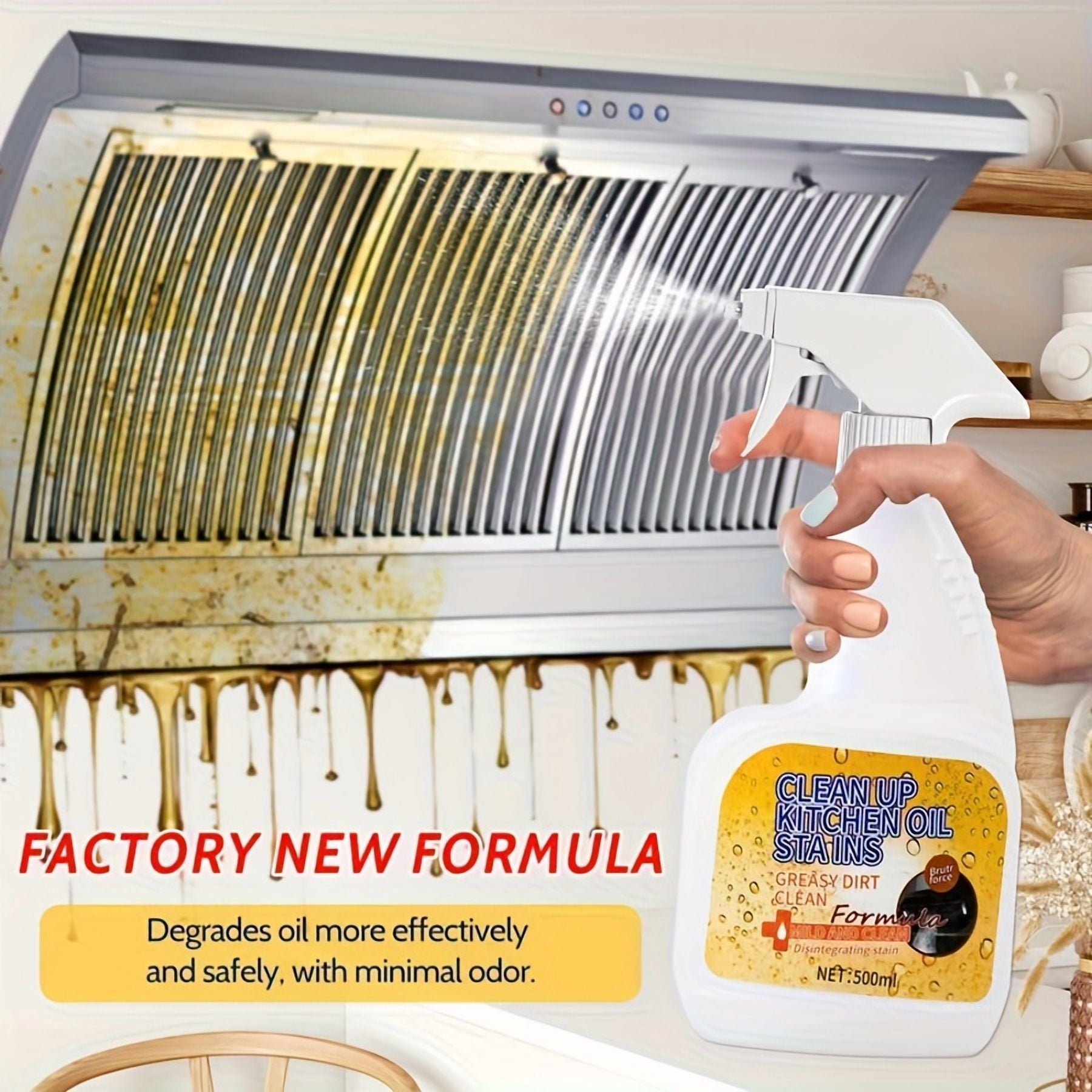 ANGEL FISH Kitchen Heavy Oil Cleaner, Grease Remover, Oil Stain ...