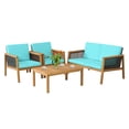 ANGELES HOME 4 Pieces Patio Furniture Set with Removable Cushions ...