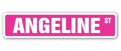 ANGELINE Street Sign Childrens Name Room Sign | Indoor/Outdoor | 36 ...