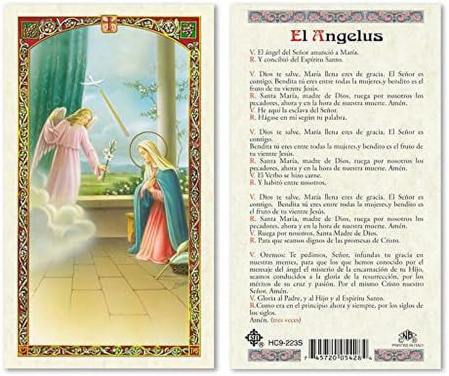 ANGELUS SPANISH HOLY CARD LAMINATED PRAYER CARDS - Walmart.com