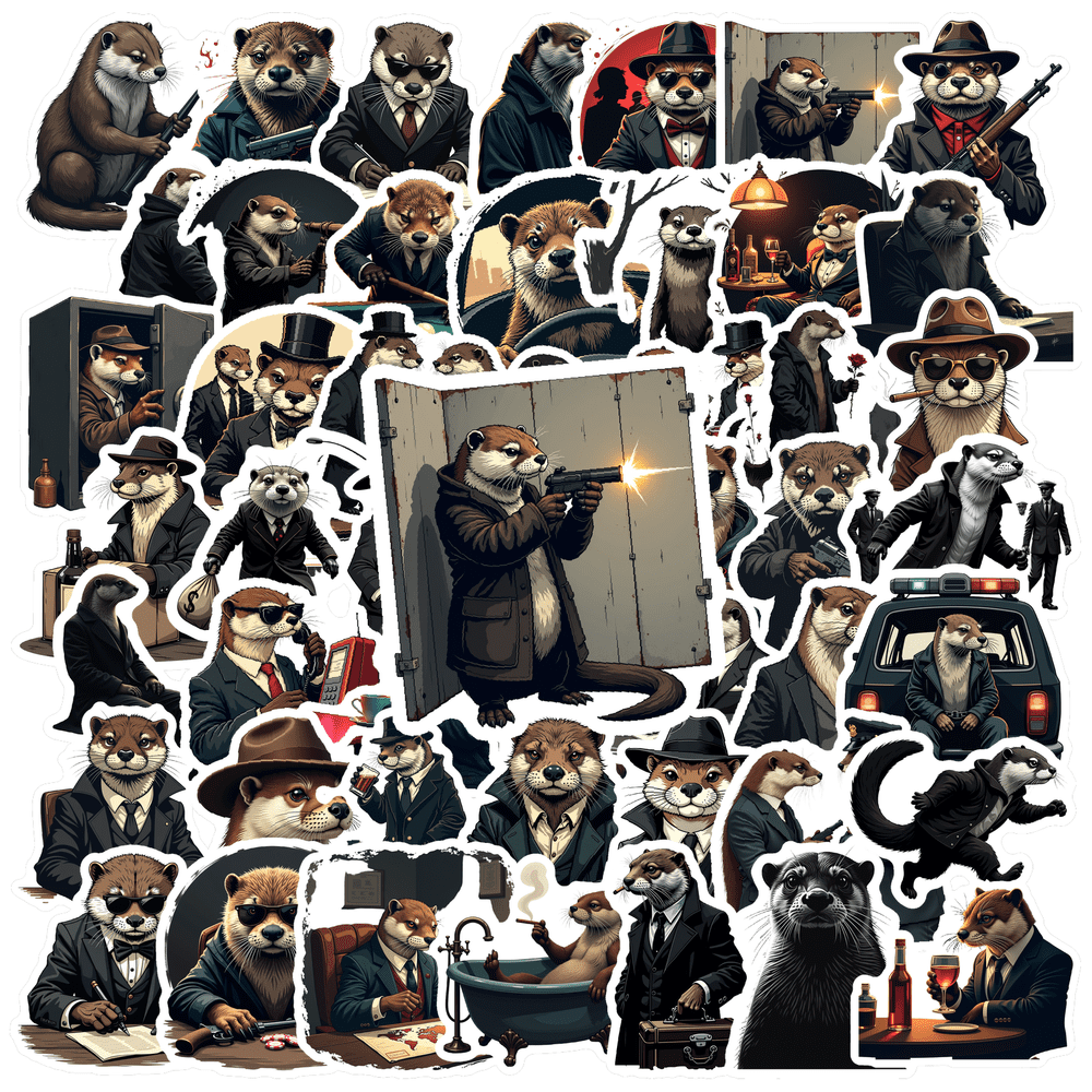 ANGFENG Waterproof Stickers Decorative Vinyl Stickers Retro Cute ...