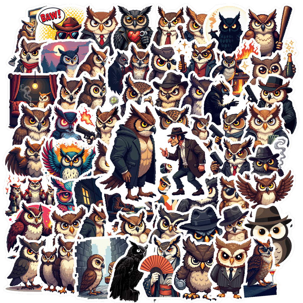ANGFENG Waterproof Stickers Detective Vinyl Stickers Multi Color ...