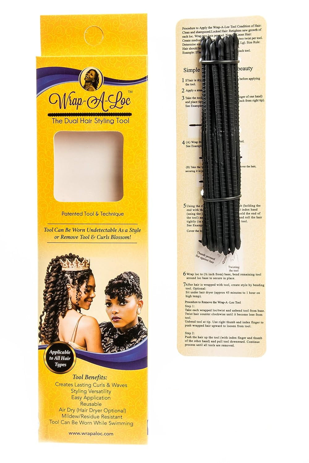 ANGIEHAIE Wrap-A-Loc Experience The Dual Hair Styling Tool Tool ...