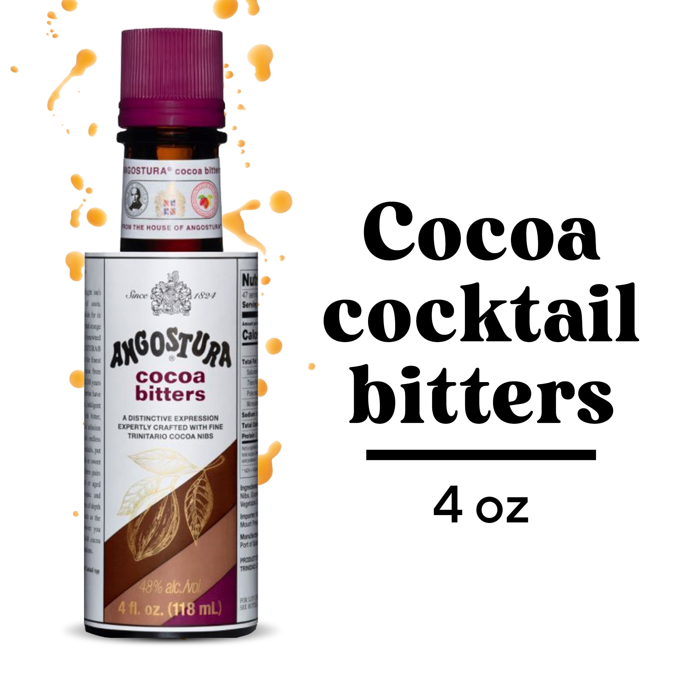 ANGOSTURA Cocoa Bitters, Cocktail Bitters for Professional and Home ...