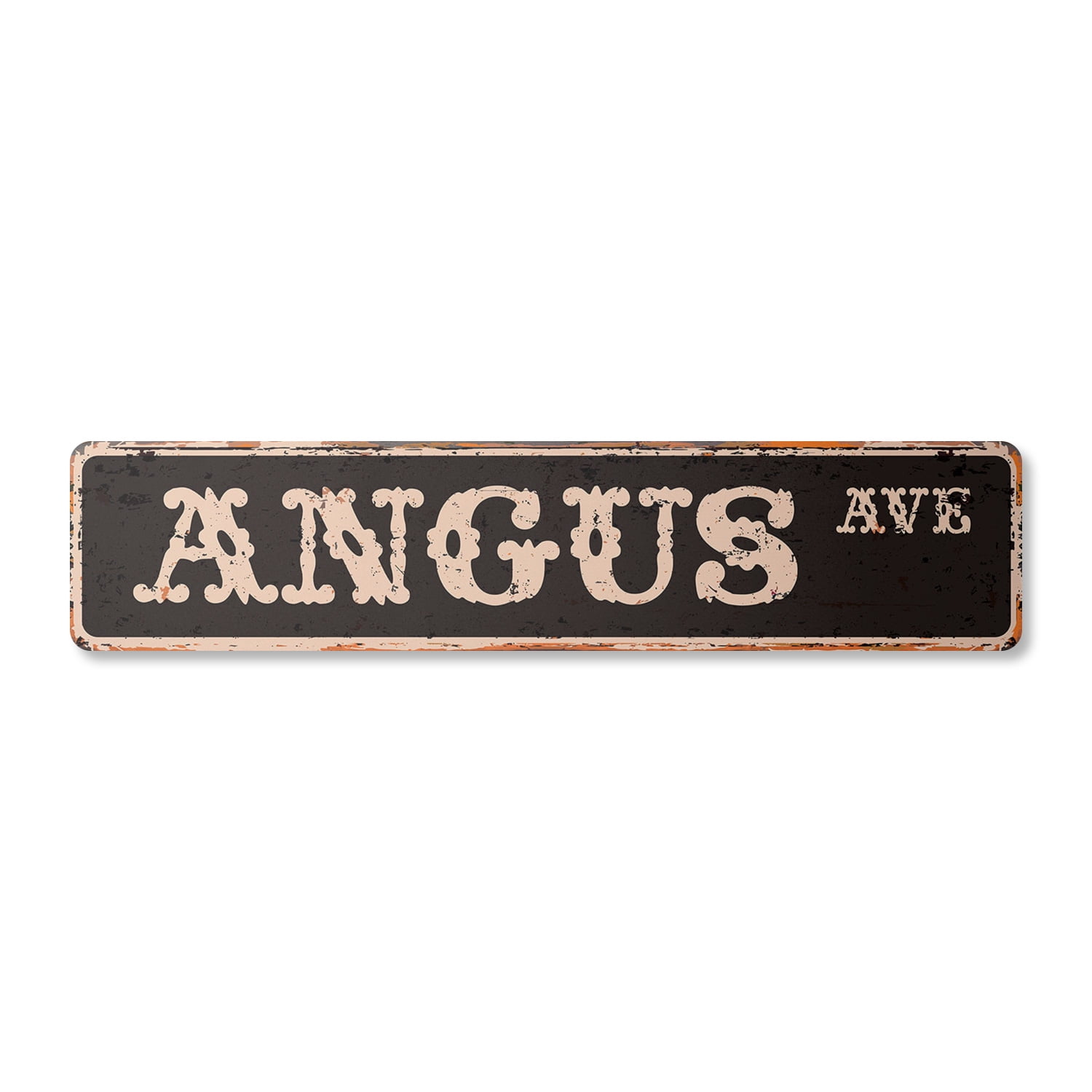 ANGUS Vintage Aluminum Street Sign beef cattle farm cow bull rustic ...