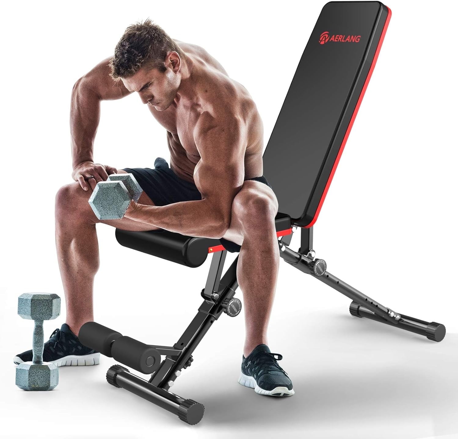ANHAO Weight Bench, Adjustable Workout Bench for Full Body, Foldable ...