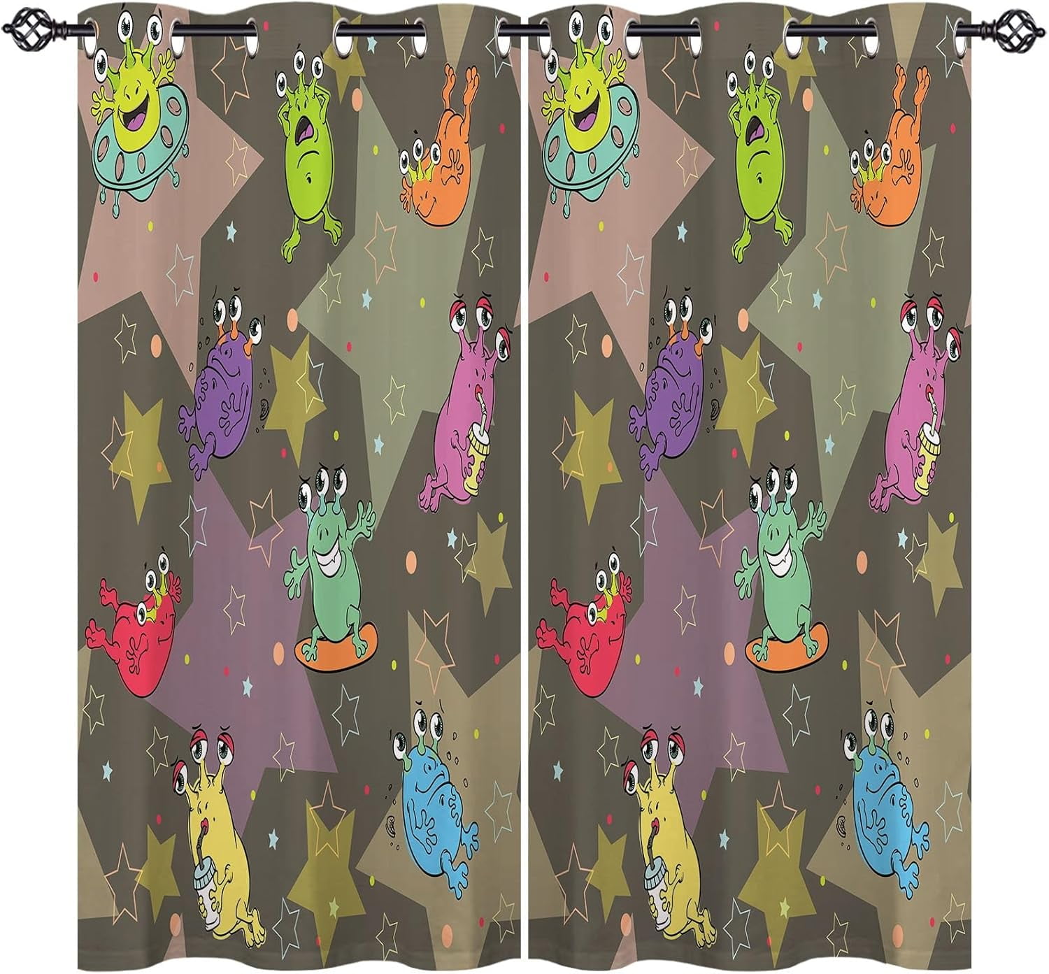ANHOPE Whale Curtains Light Filtering Ocean Theme Underwater Cartoon ...