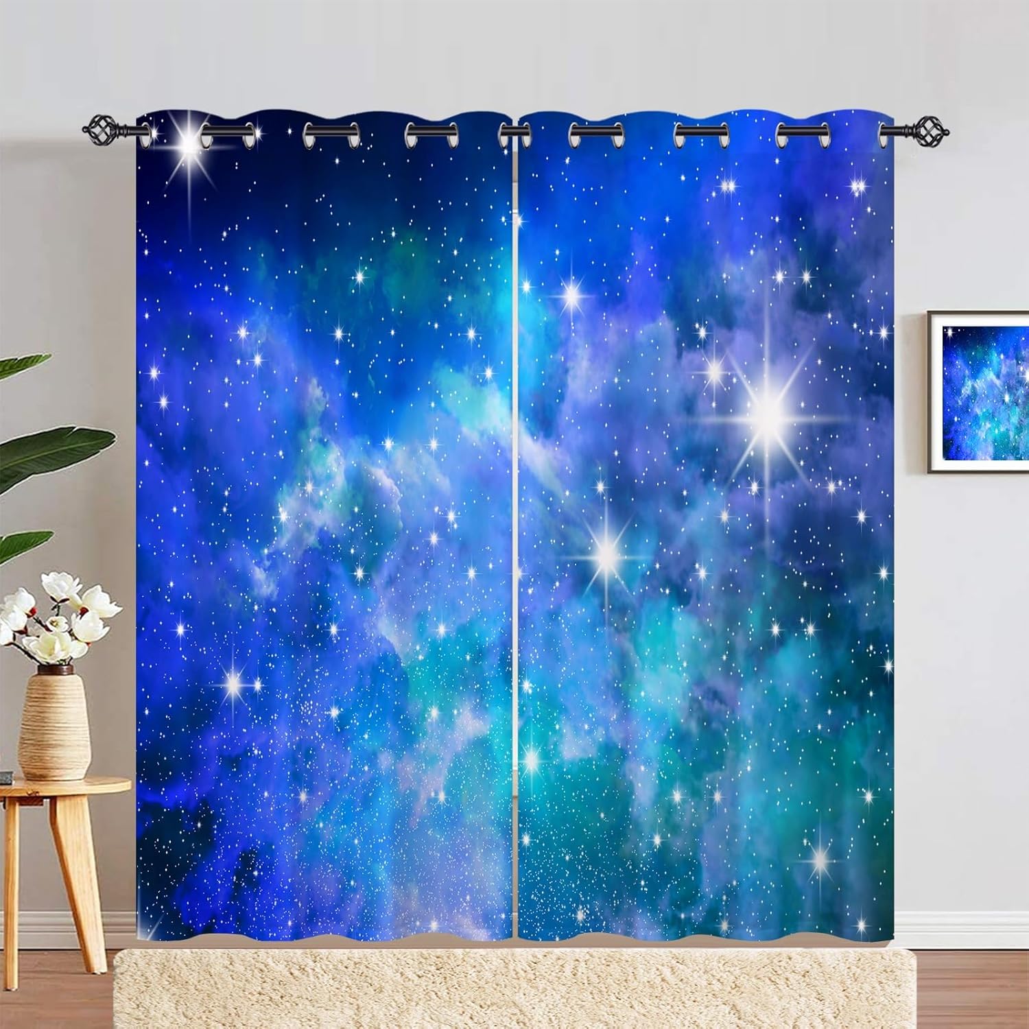 ANHOPE Whale Curtains Light Filtering Ocean Theme Underwater Cartoon ...