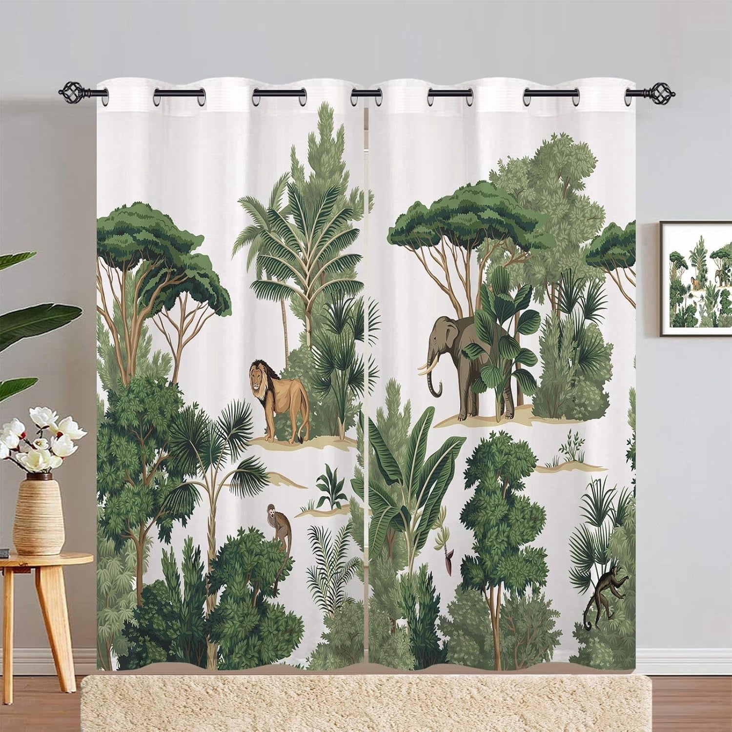ANHOPE Whale Curtains Light Filtering Ocean Theme Underwater Cartoon ...