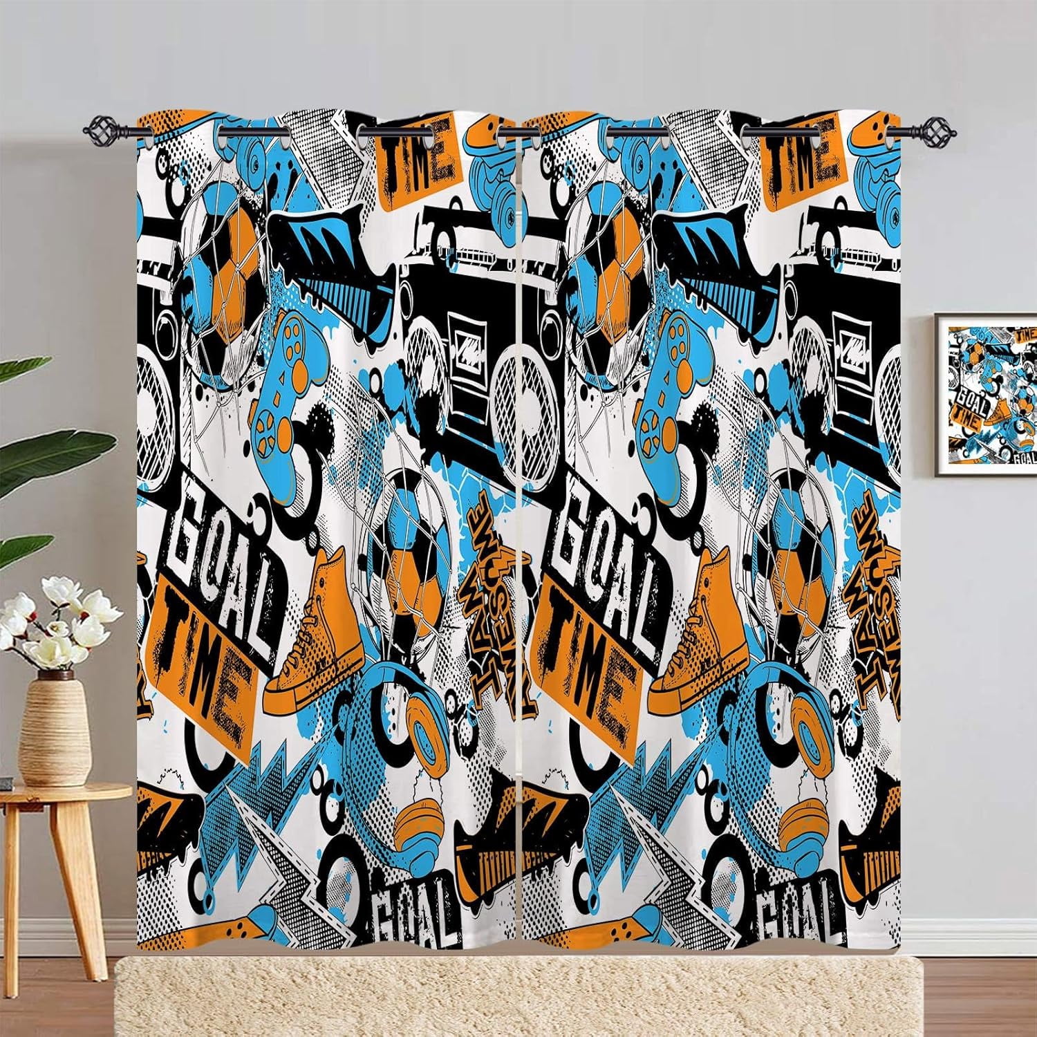 ANHOPE Whale Curtains Light Filtering Ocean Theme Underwater Cartoon ...