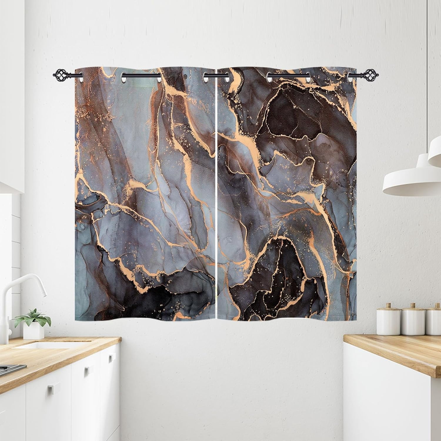 ANHOPE Whale Curtains Light Filtering Ocean Theme Underwater Cartoon ...