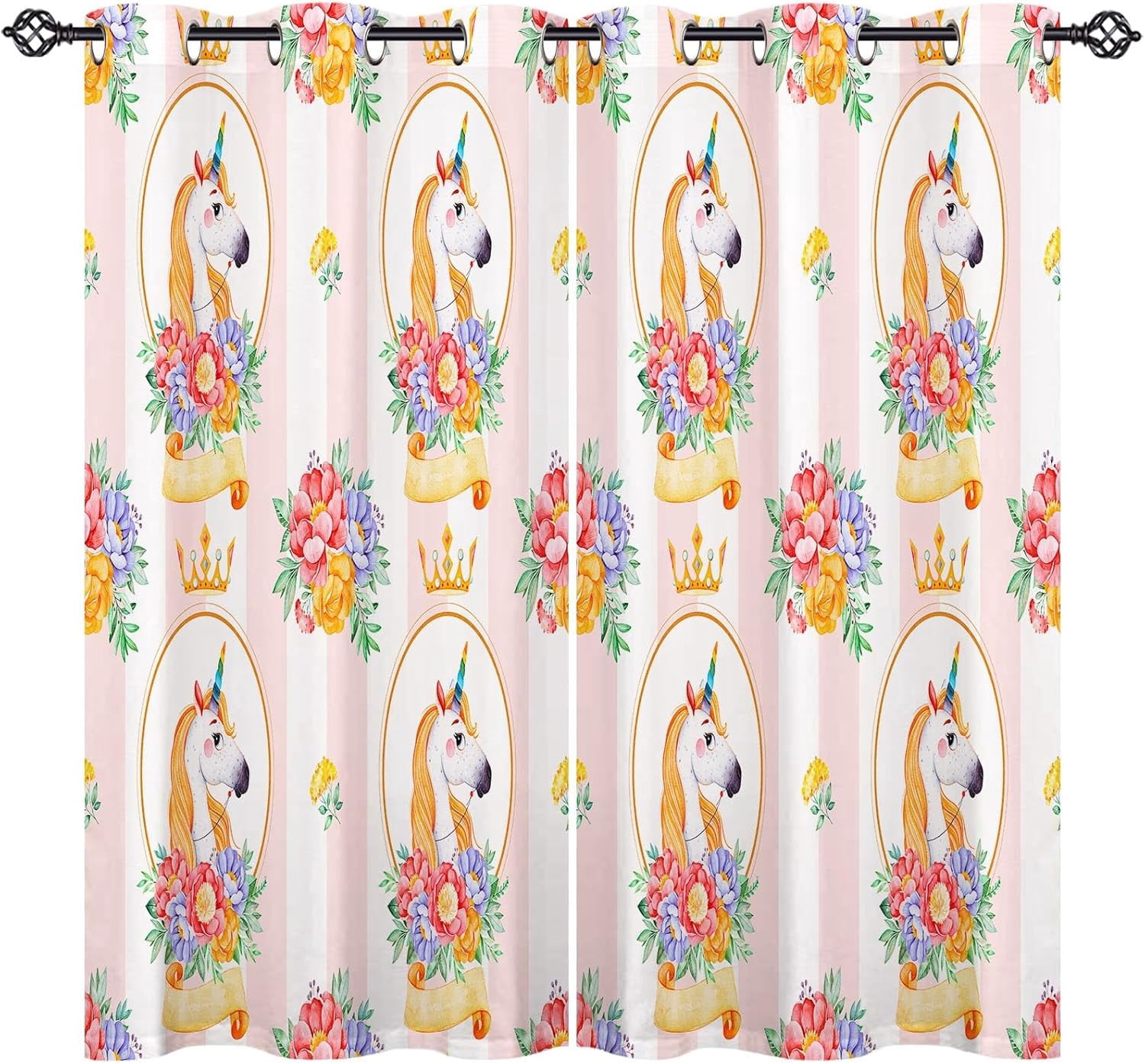 ANHOPE Whale Curtains Light Filtering Ocean Theme Underwater Cartoon ...