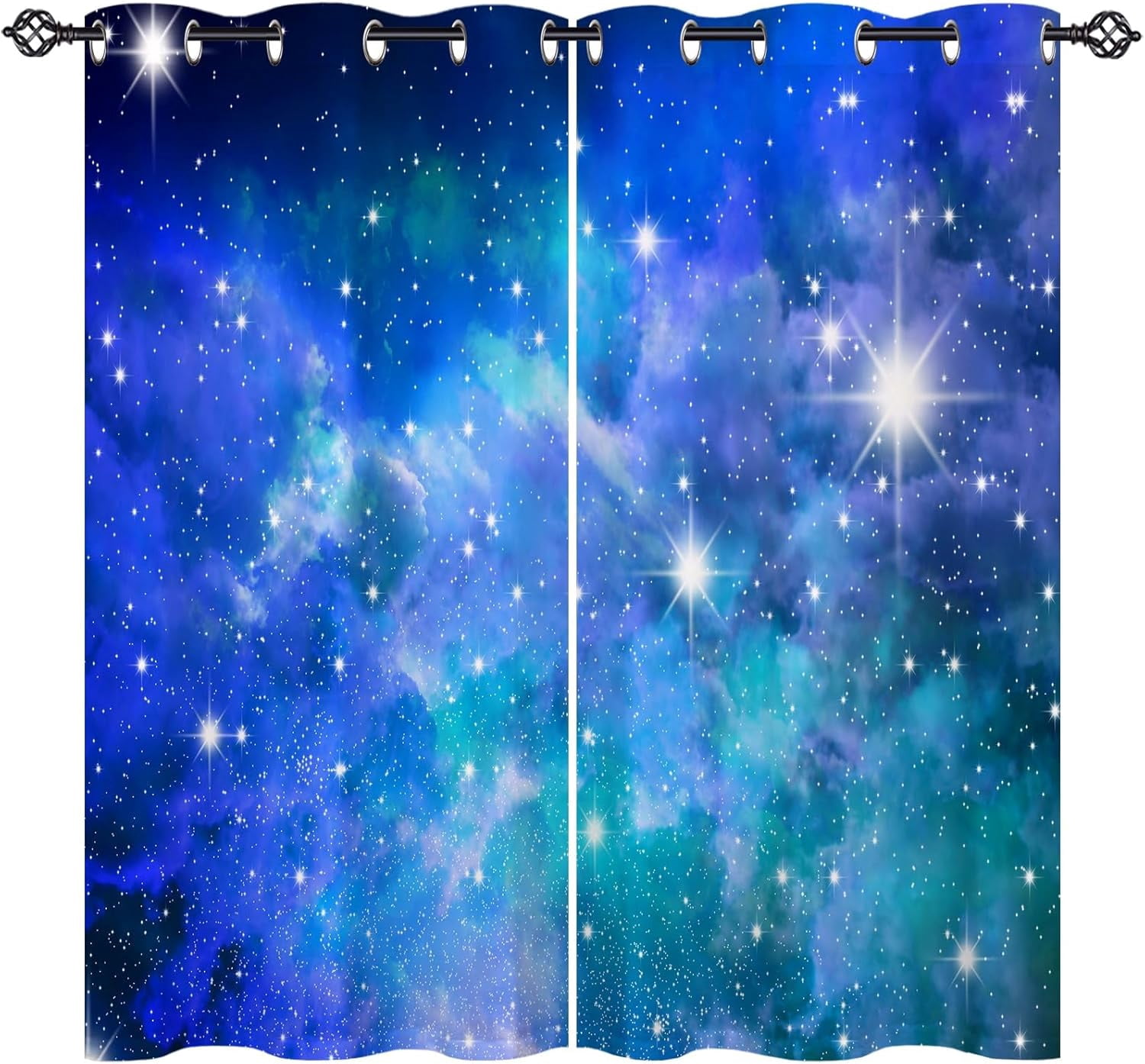 ANHOPE Whale Curtains Light Filtering Ocean Theme Underwater Cartoon ...