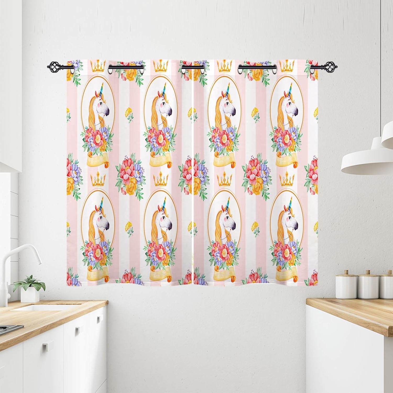 ANHOPE Whale Curtains Light Filtering Ocean Theme Underwater Cartoon ...