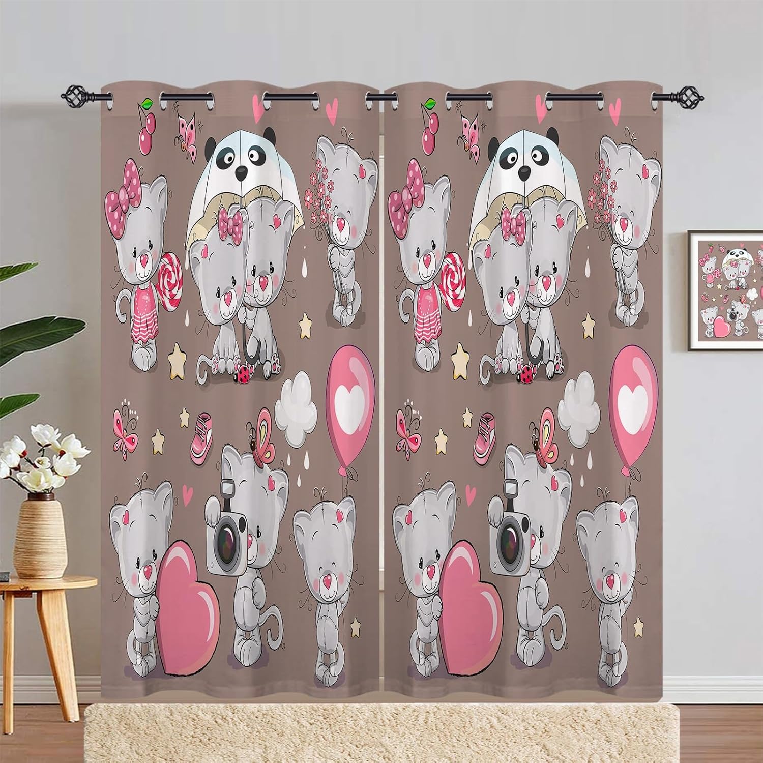 ANHOPE Whale Curtains Light Filtering Ocean Theme Underwater Cartoon ...