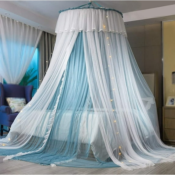 ANHXN Bed Canopy Princess for Girls,Bed Canopy Curtain Double Layer ...