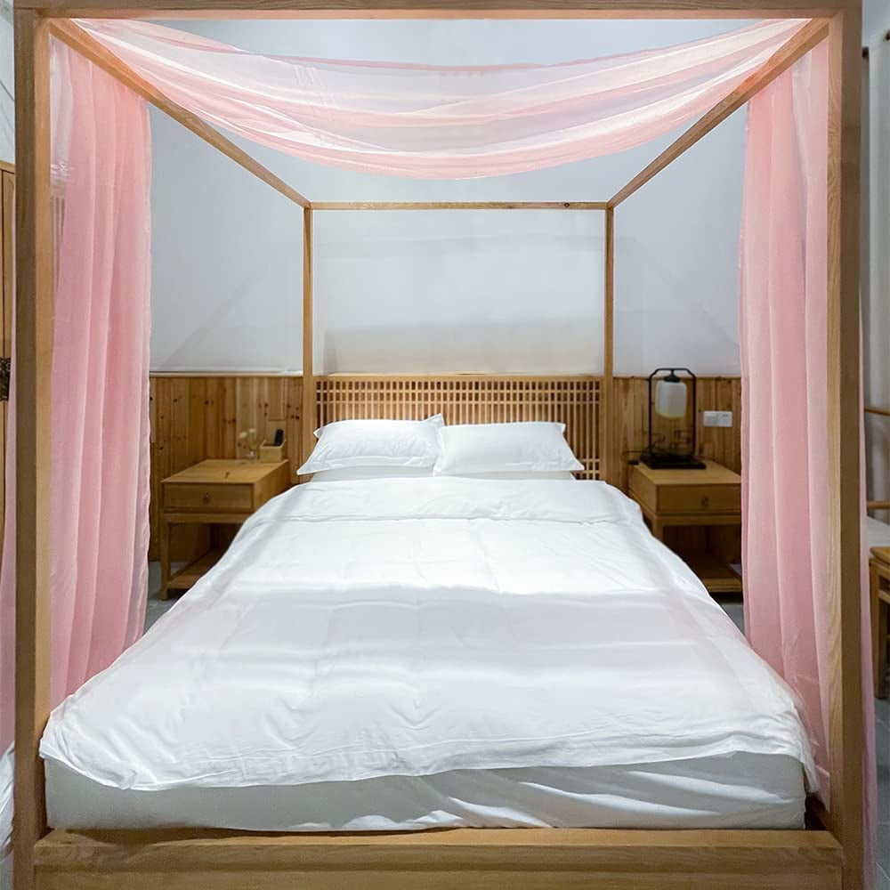 ANHXN Canopy Bed Scarf for King & California King Bed, Luxury Sheer Bed ...