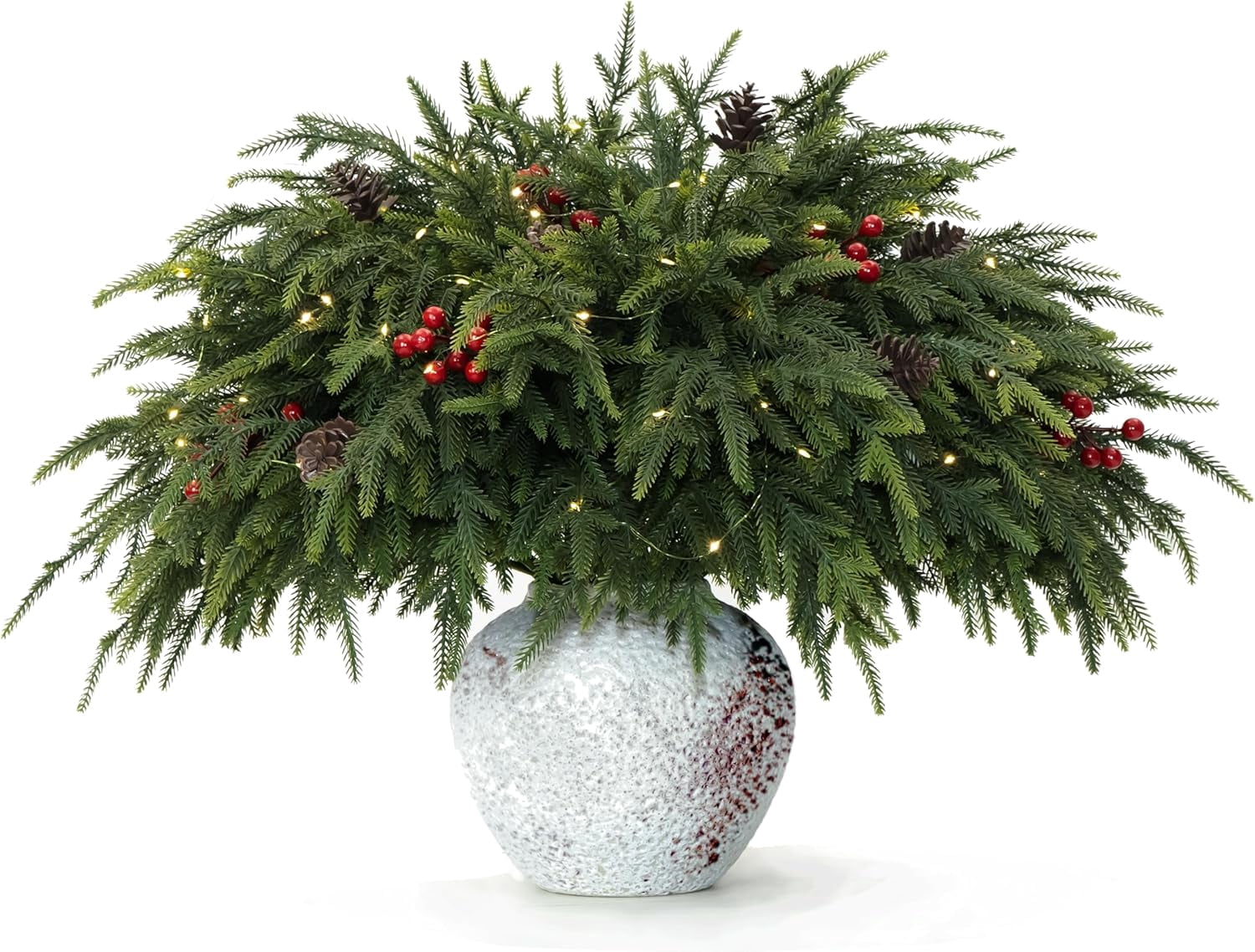 ANHXN Christmas Norfolk Pine Strap Light - Warm Light - Christmas ...