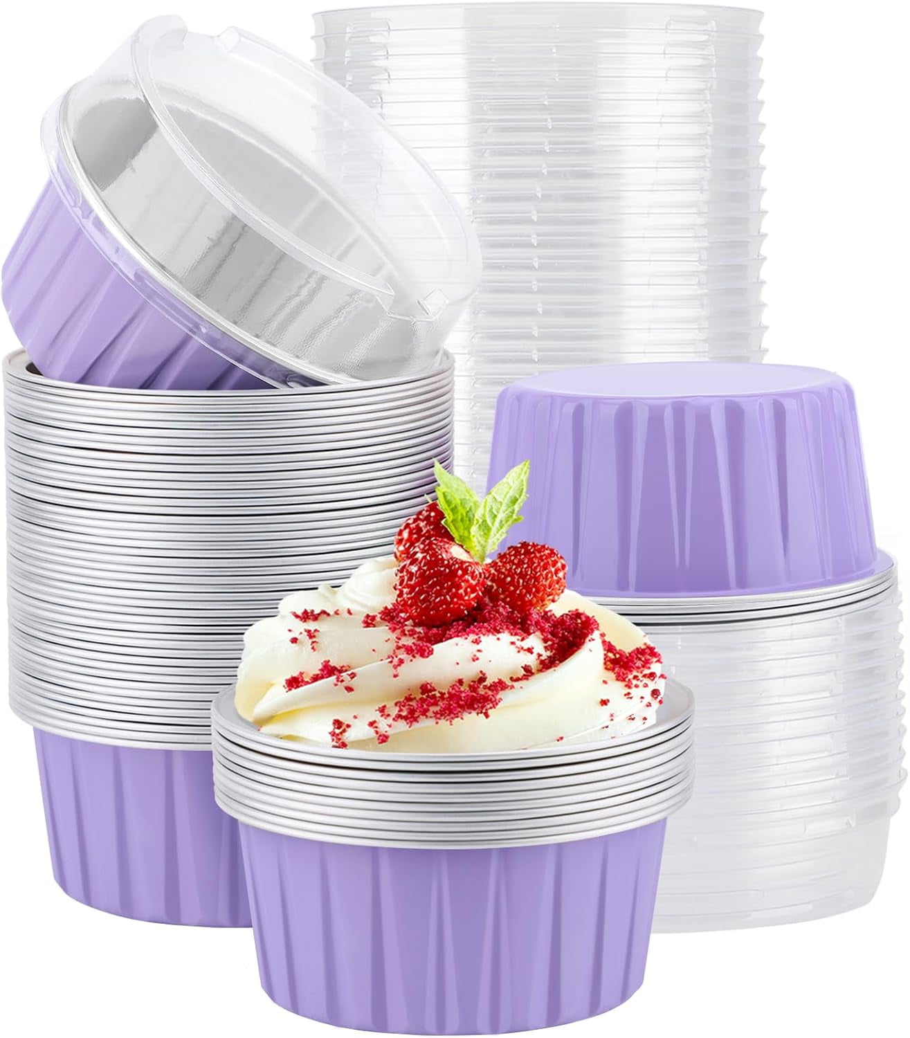 ANHXN Cupcake Liners for Baking, Muffin Liners, Disposable Foil ...