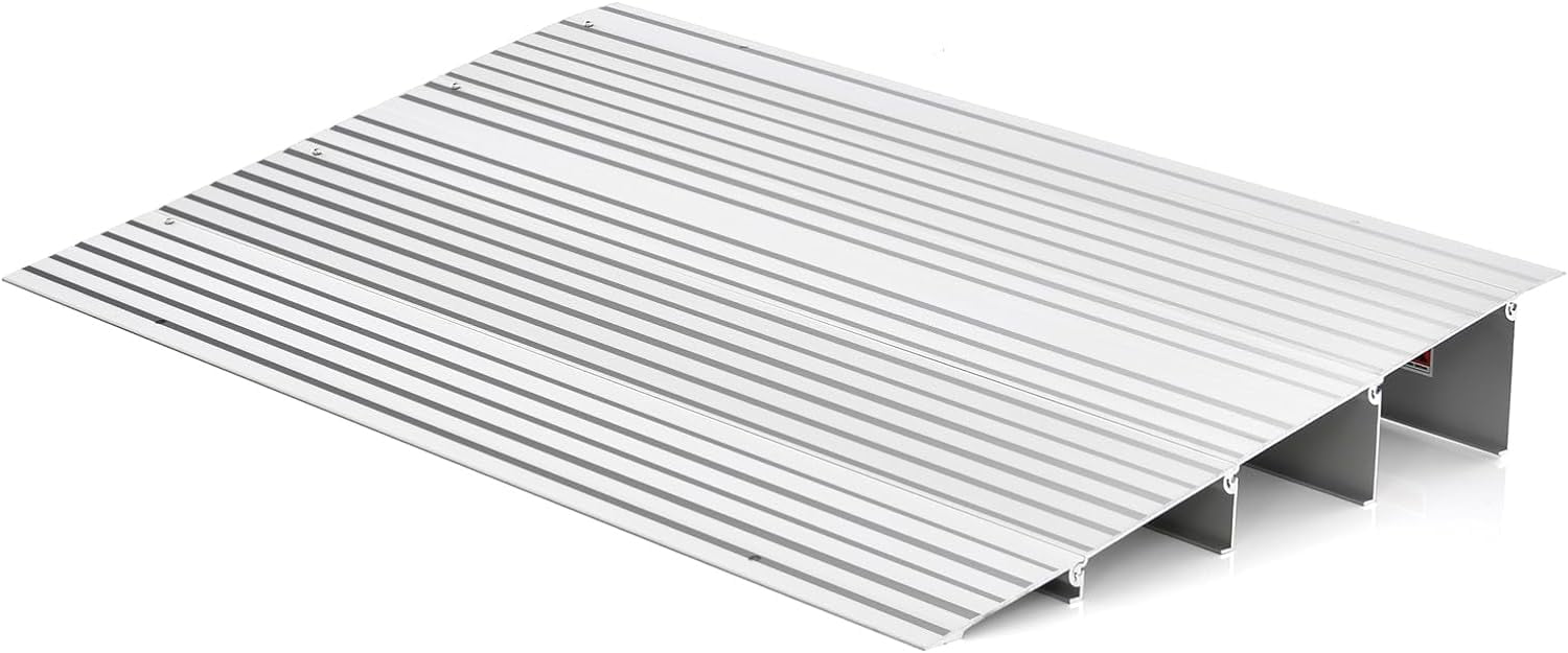 ANHXN Door Threshold Ramp w/Non-Slip Surface, Aluminum Entry Ramp for ...