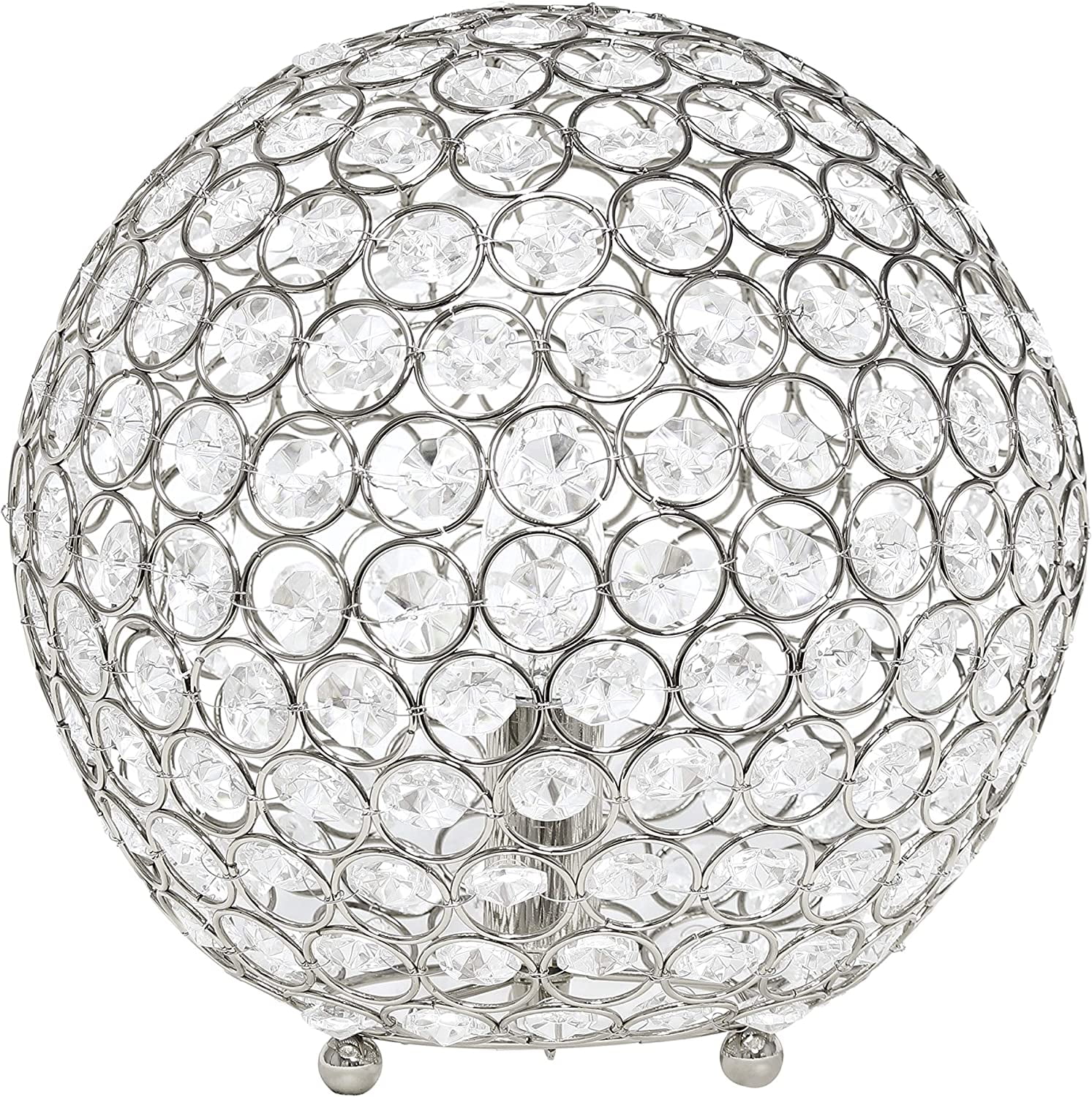 ANHXN Elipse Crystal Collection Metal Crystal Ball Sequin Table Desk ...