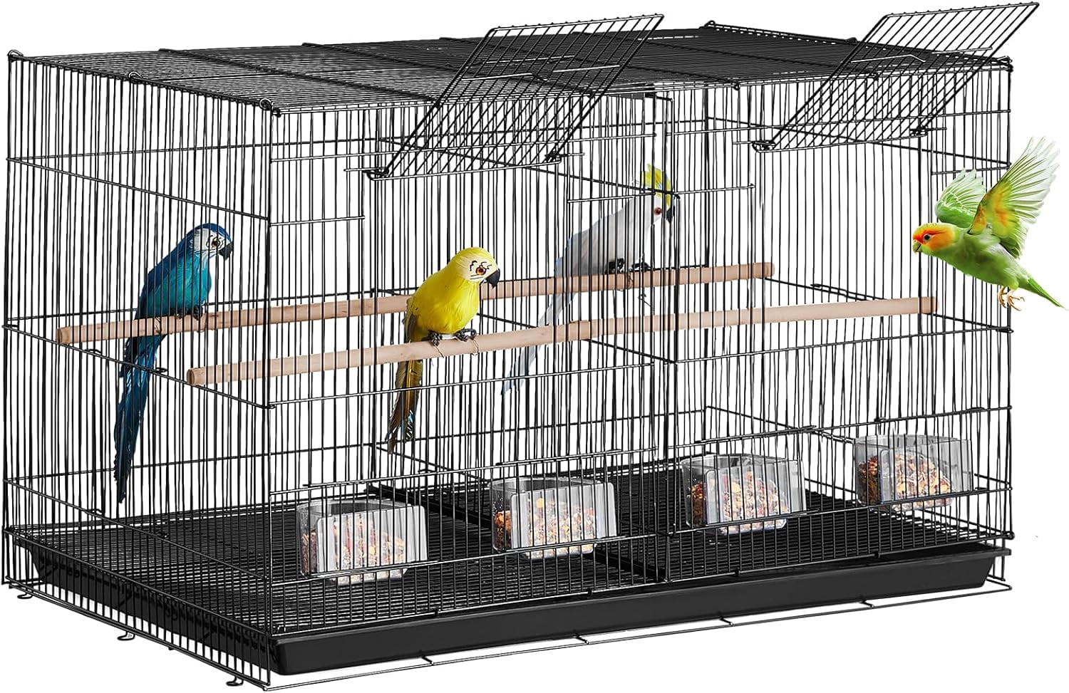 ANHXN Flight Bird Cage, Stackable Divided Small Parakeet Cage for ...