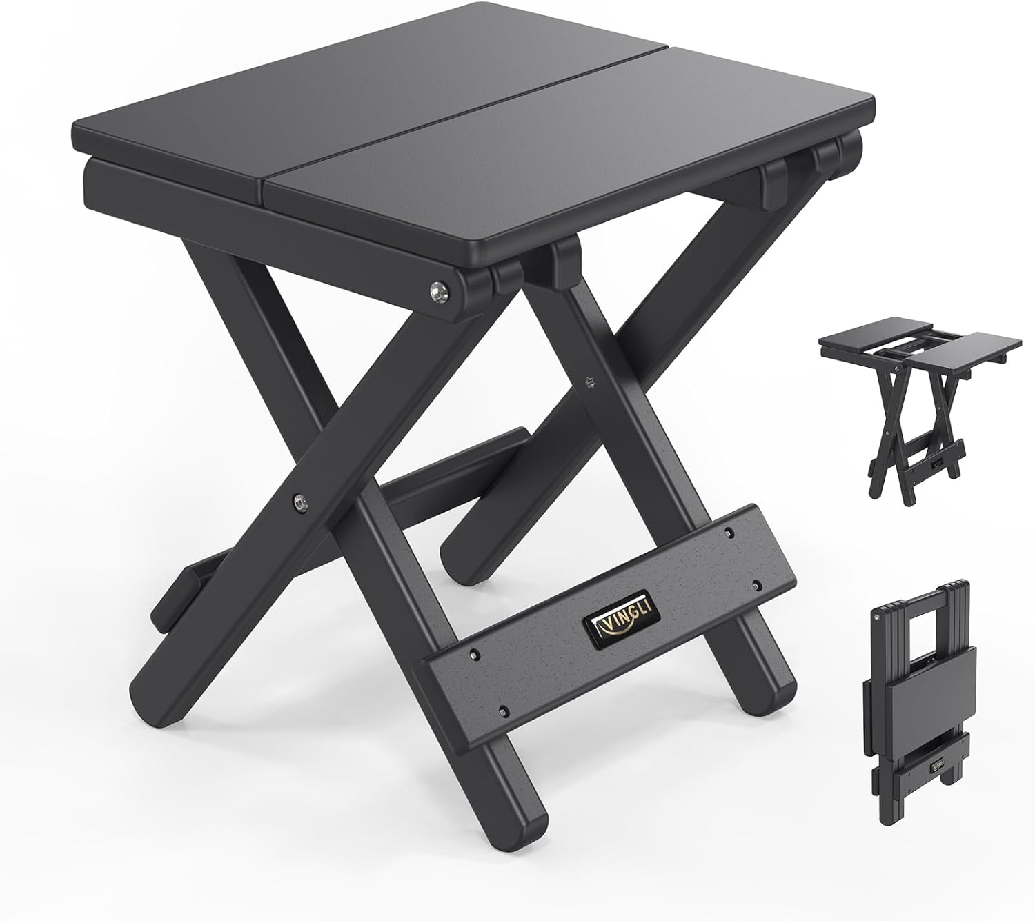 ANHXN Folding Side Table, Plastic Waterproof Portable Adirondack Coffee ...