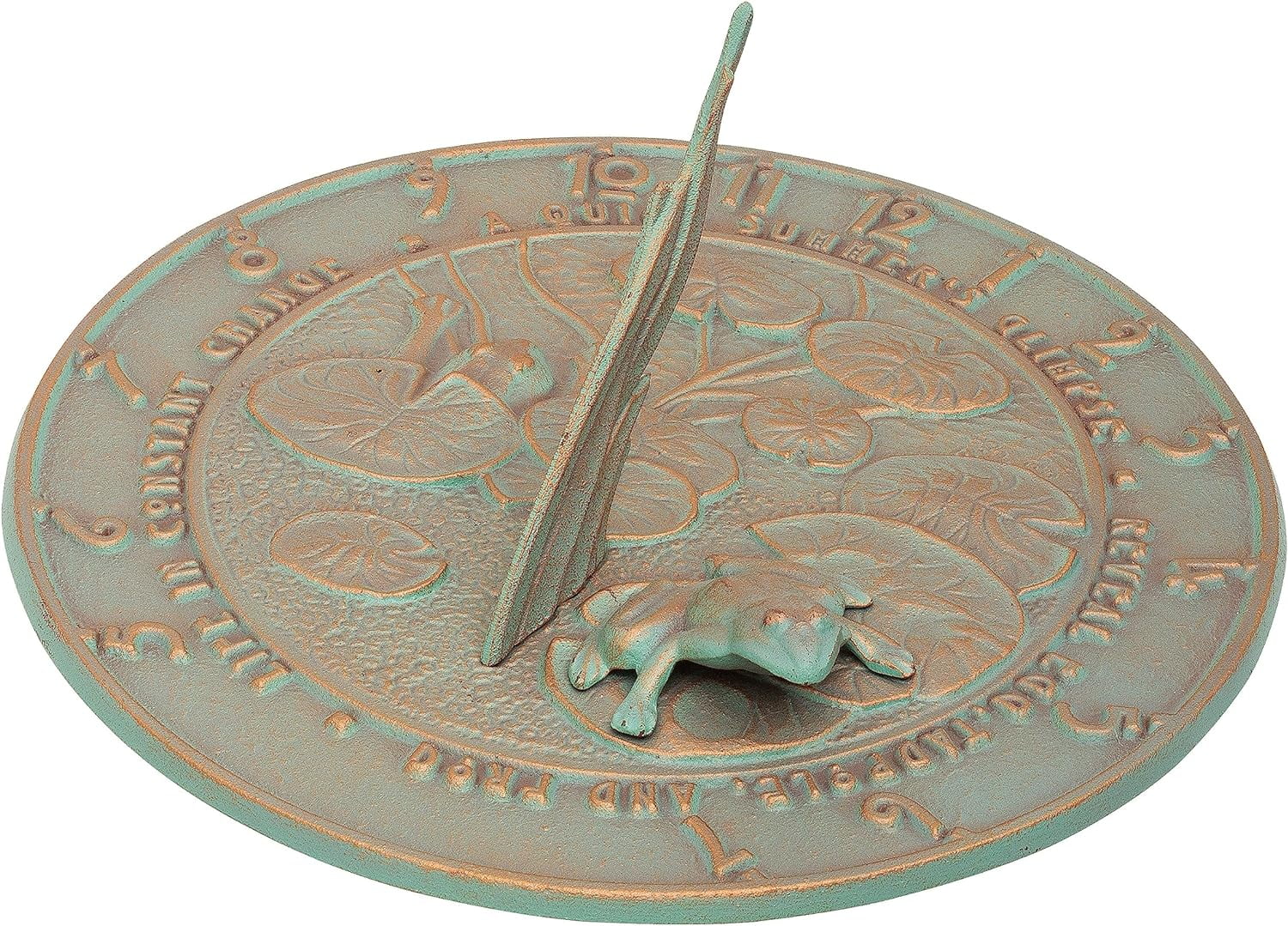 ANHXN Frog Sundial, Copper Verdi - Walmart.com