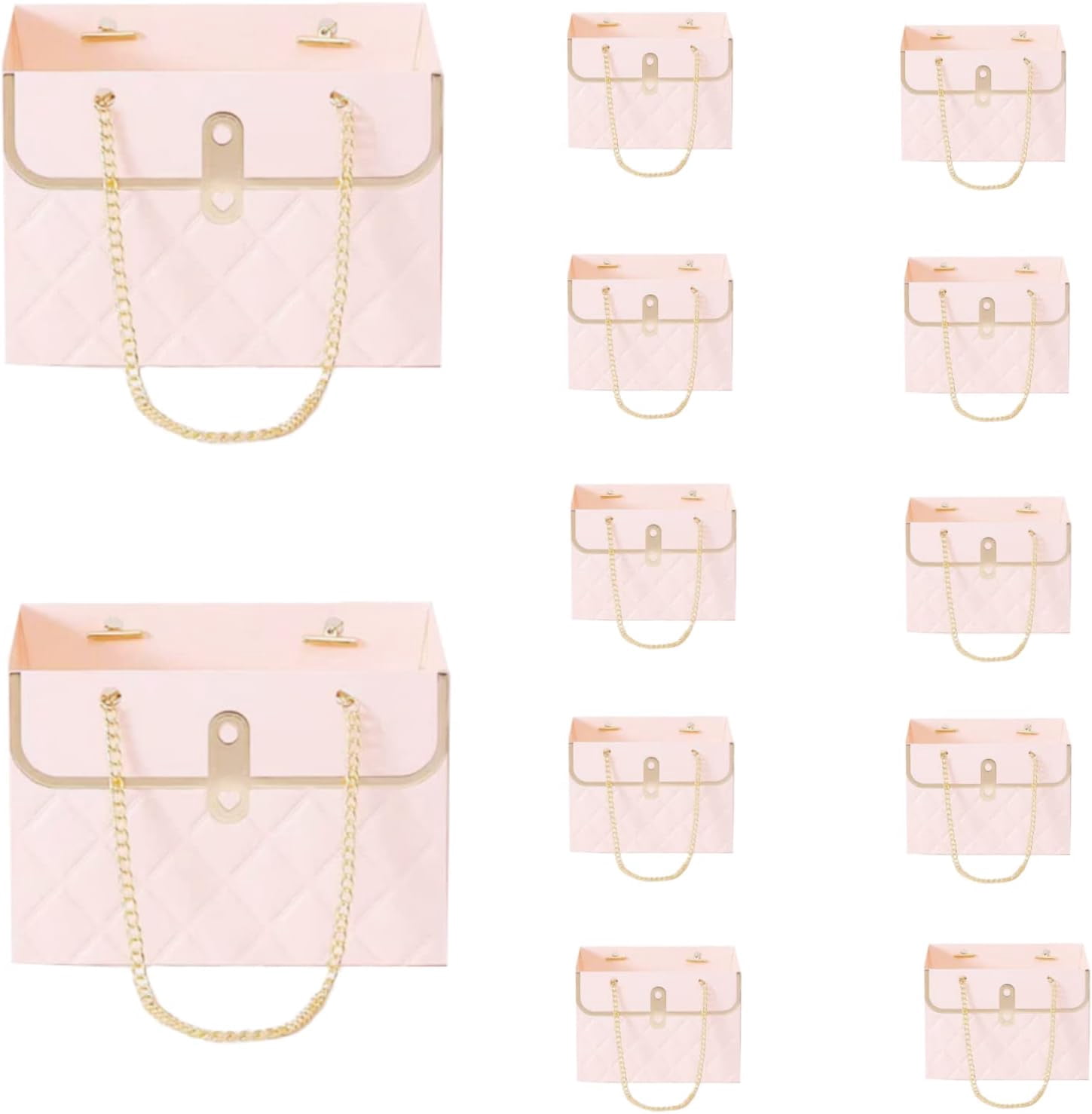 ANHXN Gift Boxes with Metal Chain Present Craft Paper Boxes Portable ...