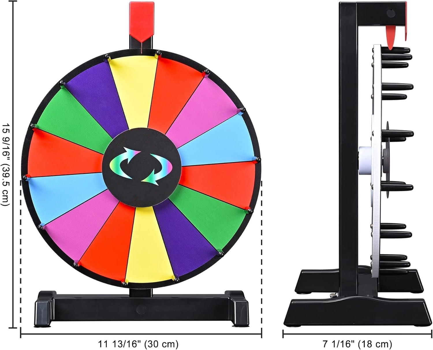 ANHXN Heavy Duty Spinning Prize Wheel Large 14 Slots Tabletop Color ...