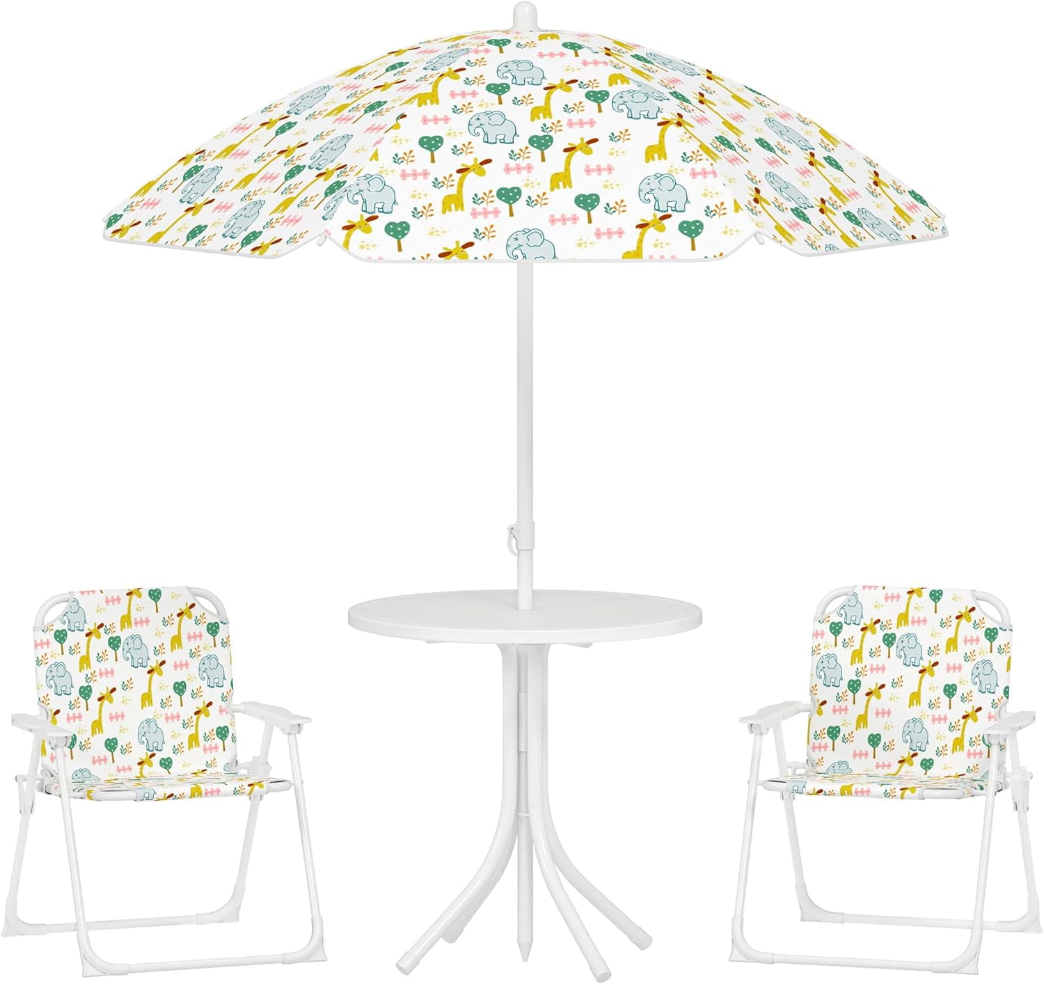 ANHXN Kids Picnic Table and Chair Set, Outdoor Activity Table with ...