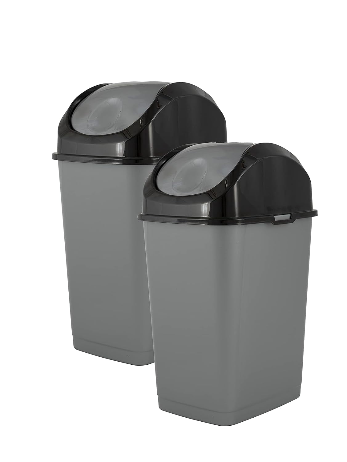 ANHXN Kitchen Trash Can with Swing Lid, Plastic Tall Garbage Can ...
