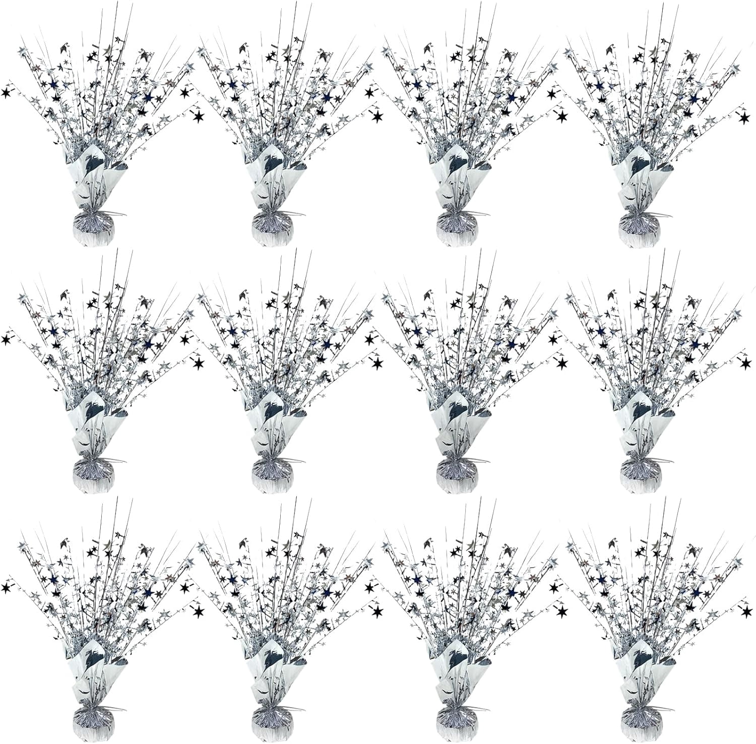ANHXN Metallic Foil Spray Centerpiece Star Table Decoration Burst Table ...