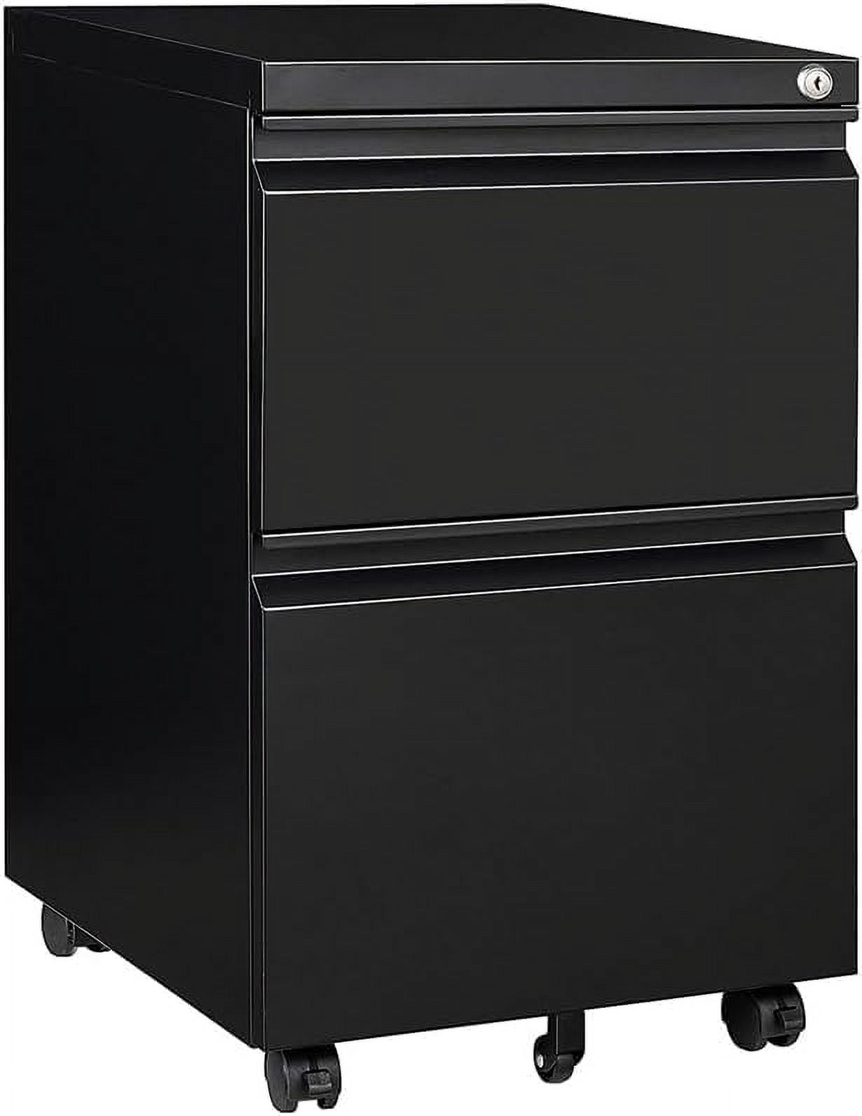 ANHXN Mobile File Cabinet with Lock, Commercial Vertical Cabinet ...