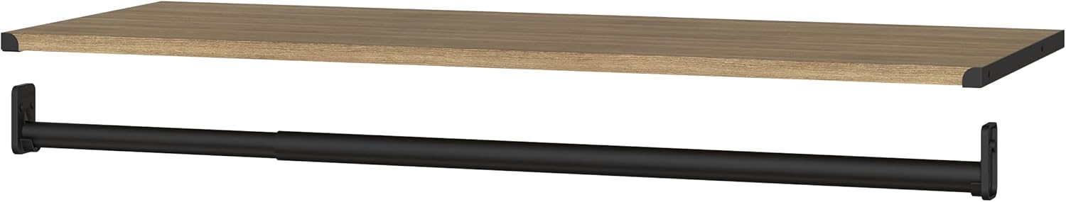 ANHXN Modular Shelf & Hang, Wood Organizer Adjustable Closet, Add On ...