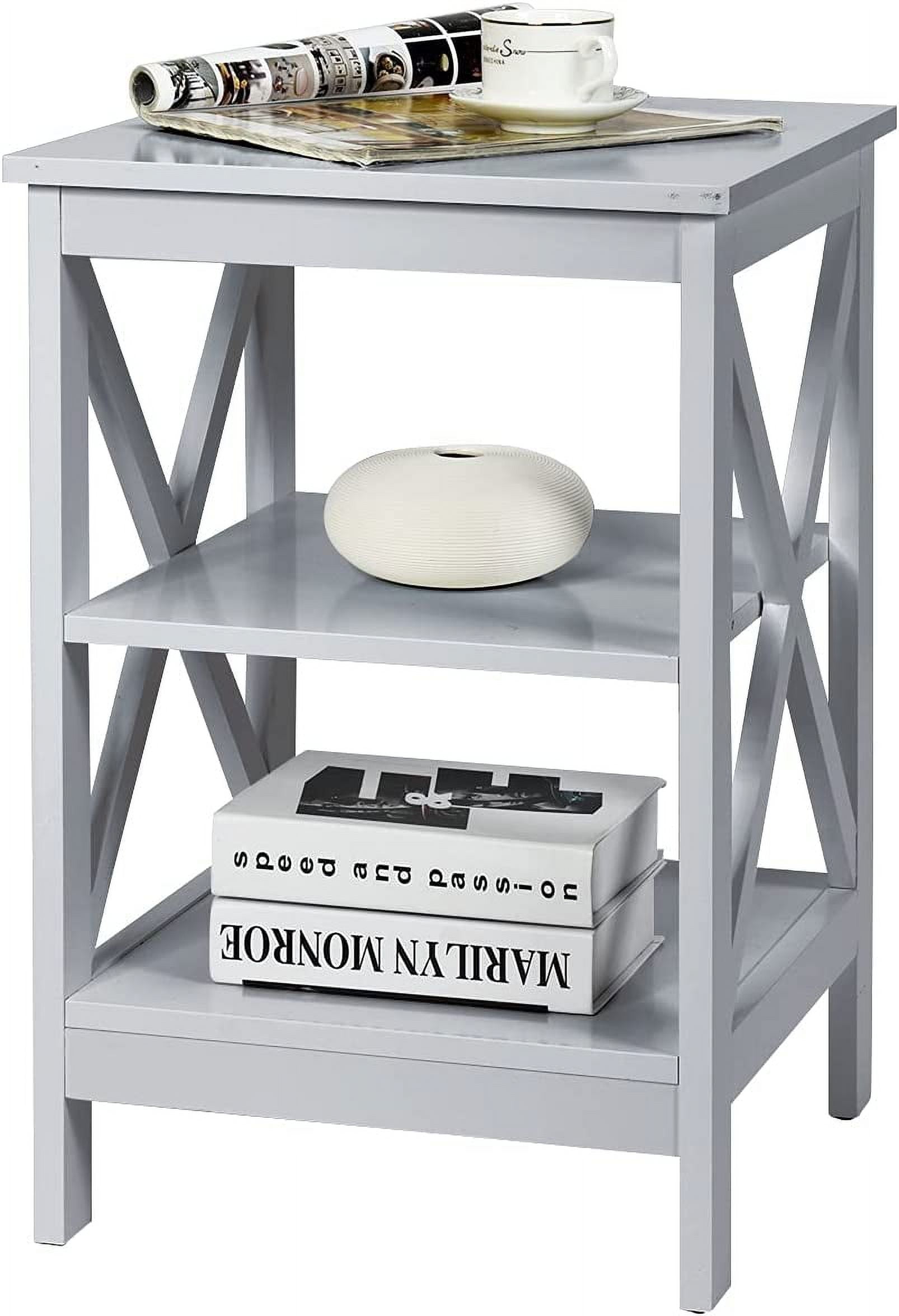 ANHXN Nightstand Side Table, X-Design End Table Sofa Bed Side Table ...
