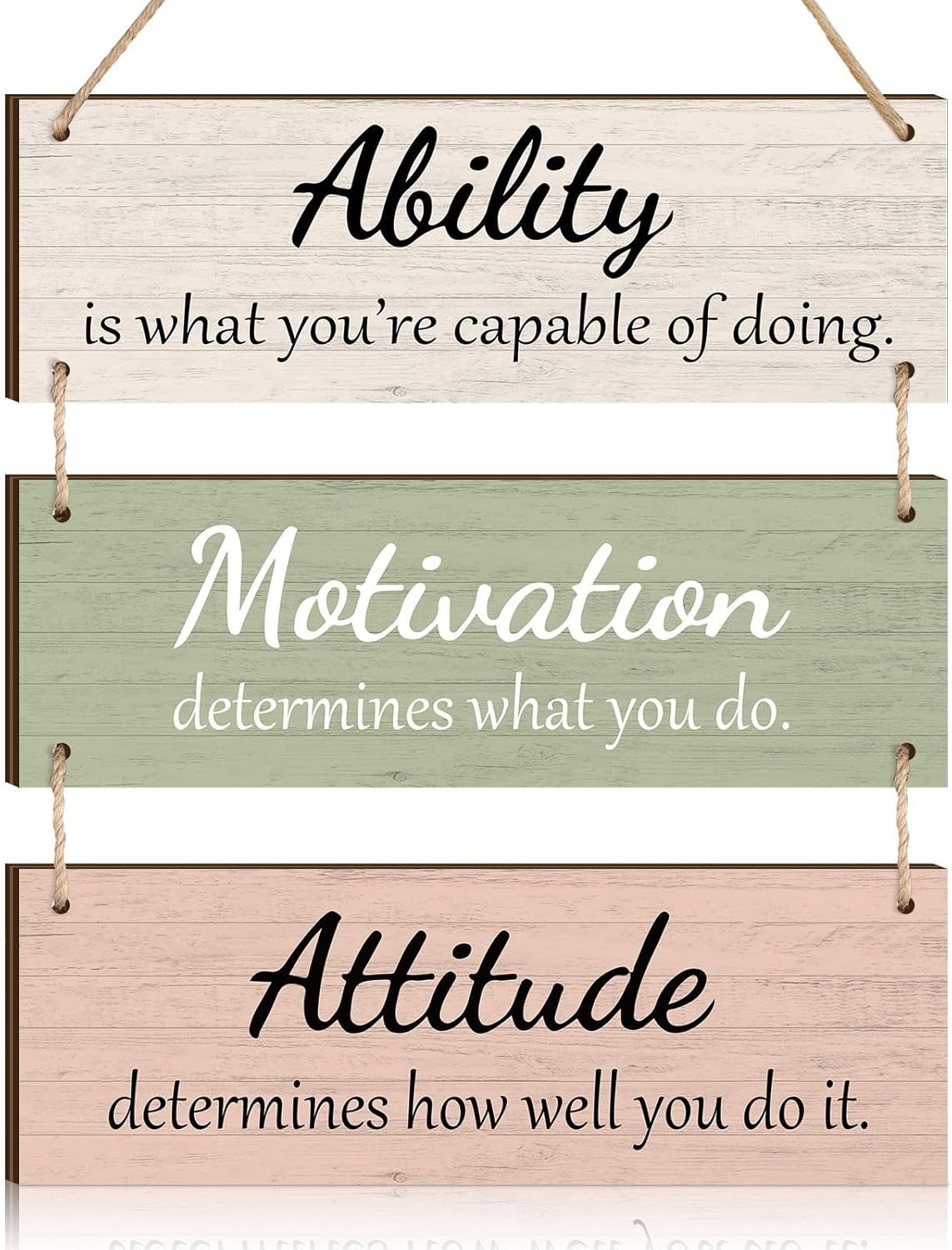 ANHXN Office Wall Decor Sign Inspirational Motivational Plaques with ...