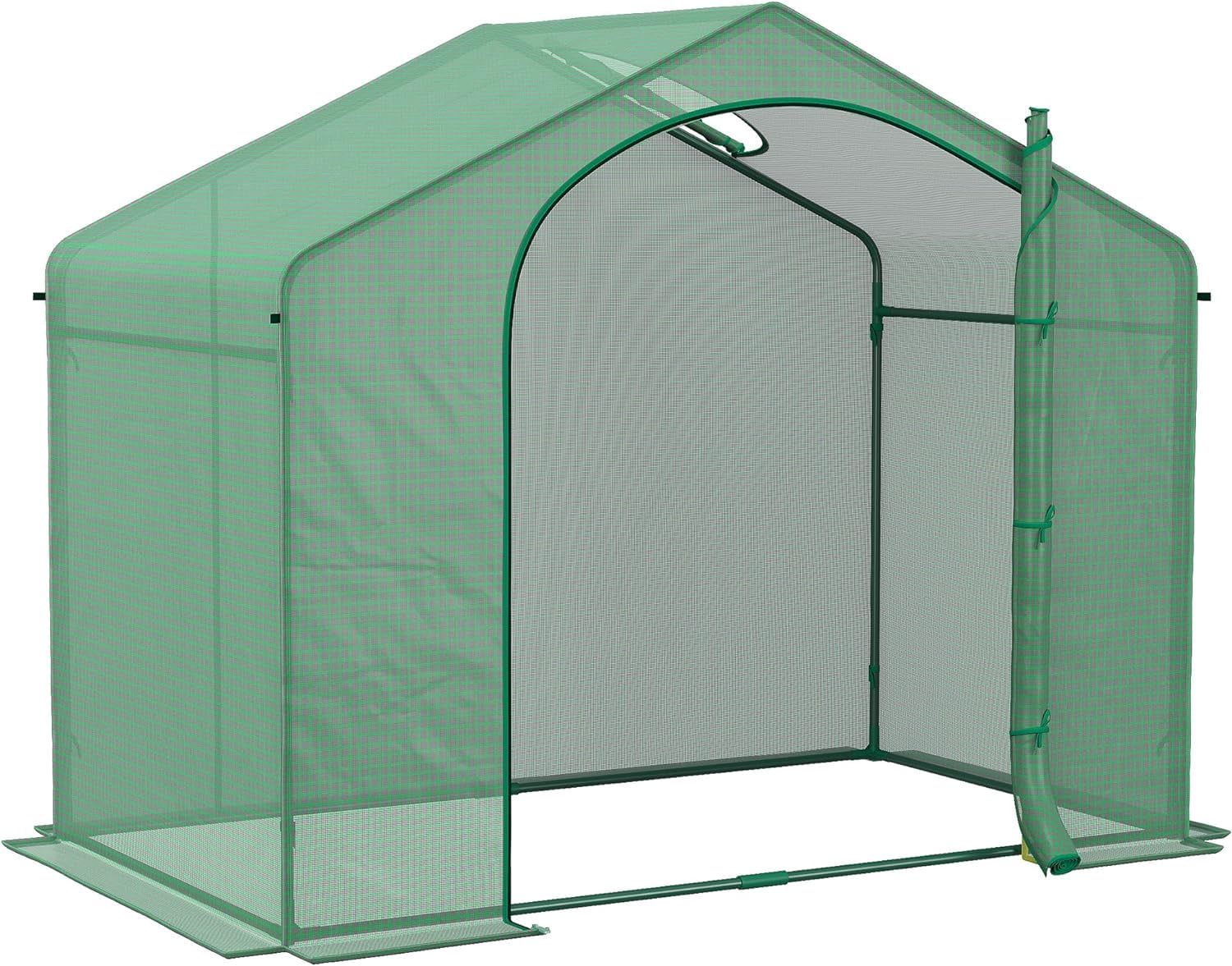 ANHXN Portable Walk-in Greenhouse, PE Cover, Steel Frame Garden Hot ...