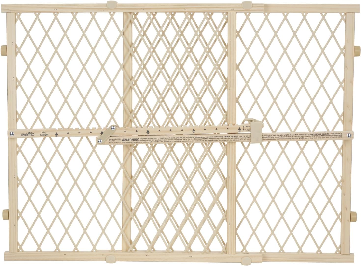 ANHXN Position & Lock Adjustable Wood Baby Gate, Natural Wood - Walmart.com
