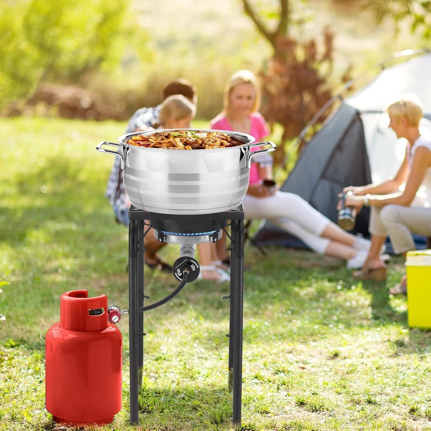 ANHXN Powerful Propane Burner, High Pressure Portable Single Gas Stove ...