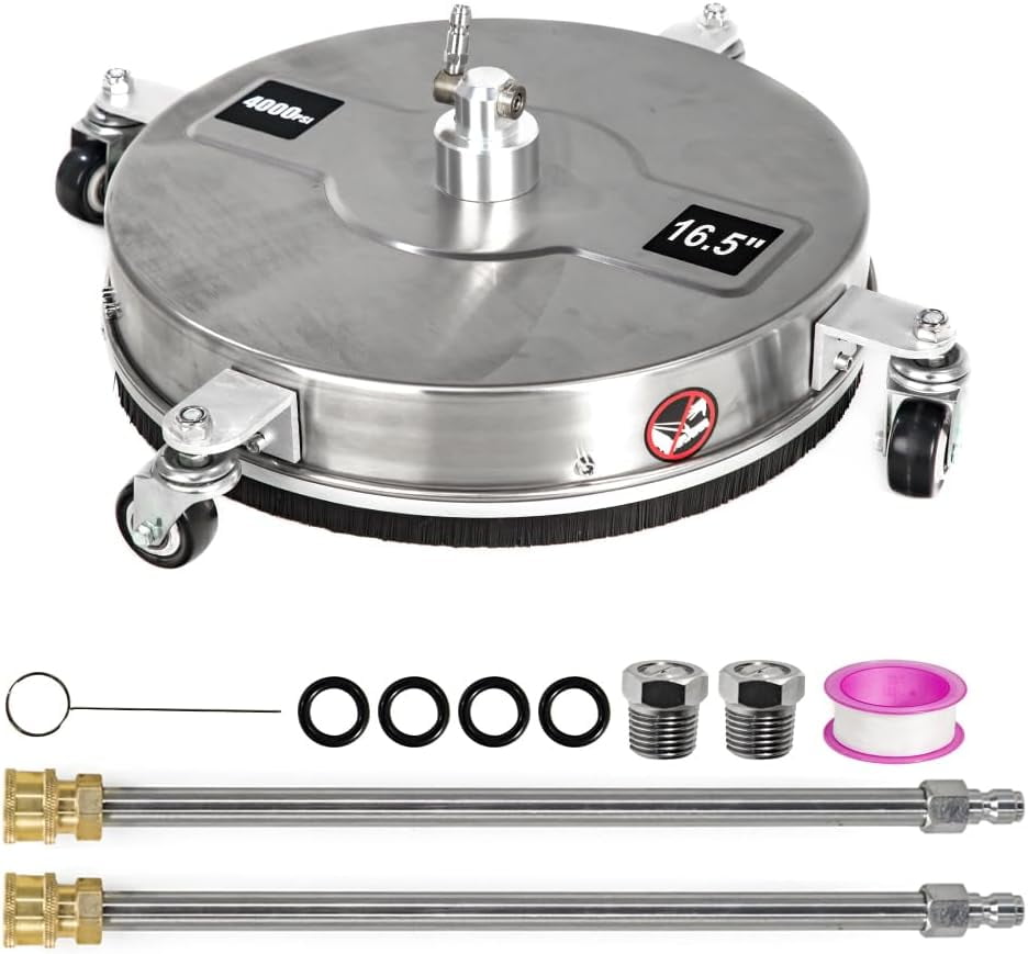 ANHXN Pressure Washer Surface Cleaner with Wheels, Stainless Steel Disc ...