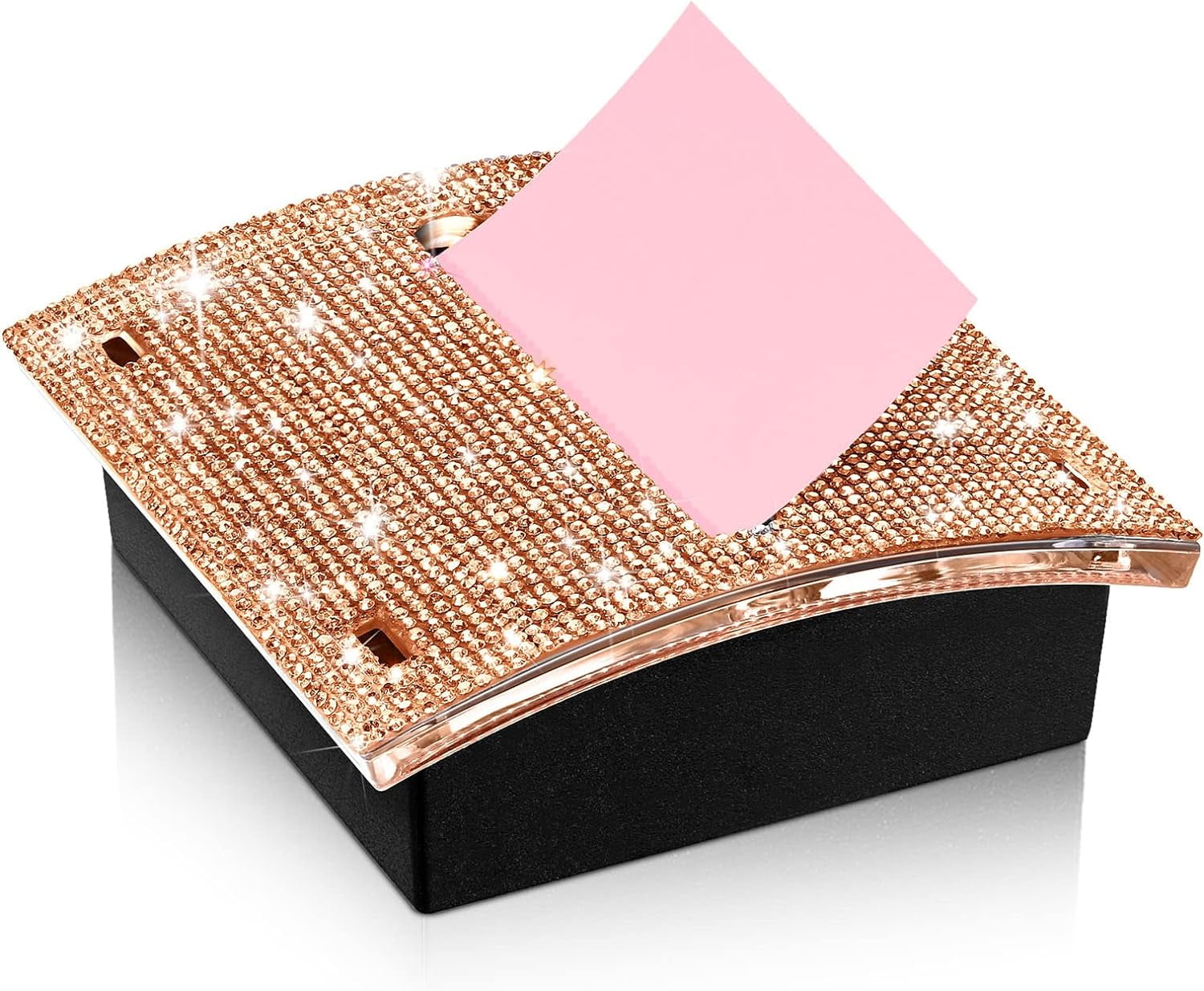 ANHXN Rhinestone Self Stick Note Pad Holders Cute Note Holder Sticky ...