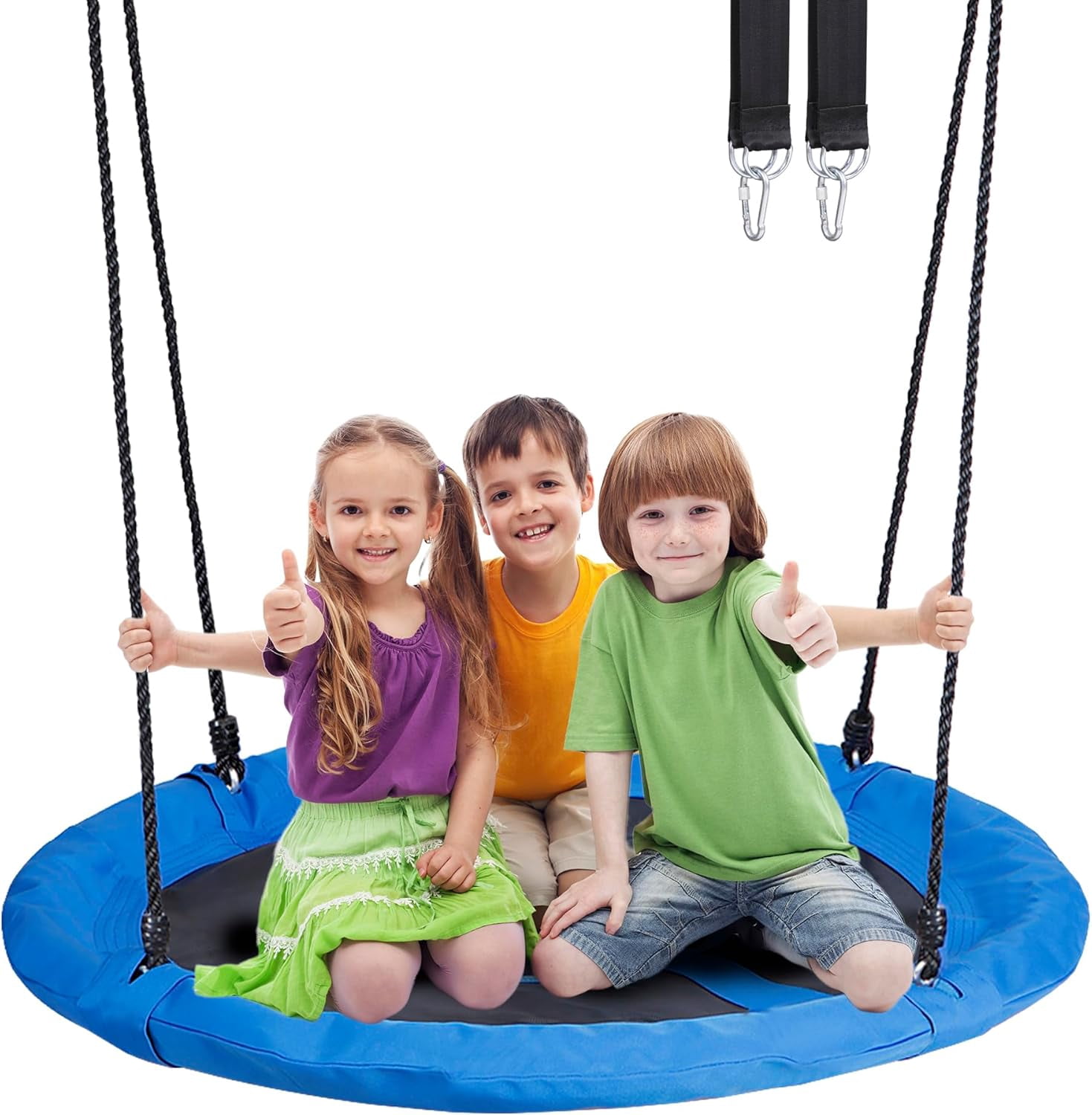 ANHXN Saucer Tree Swing for Kids Adults Outdoor Waterproof 360° Rotate ...
